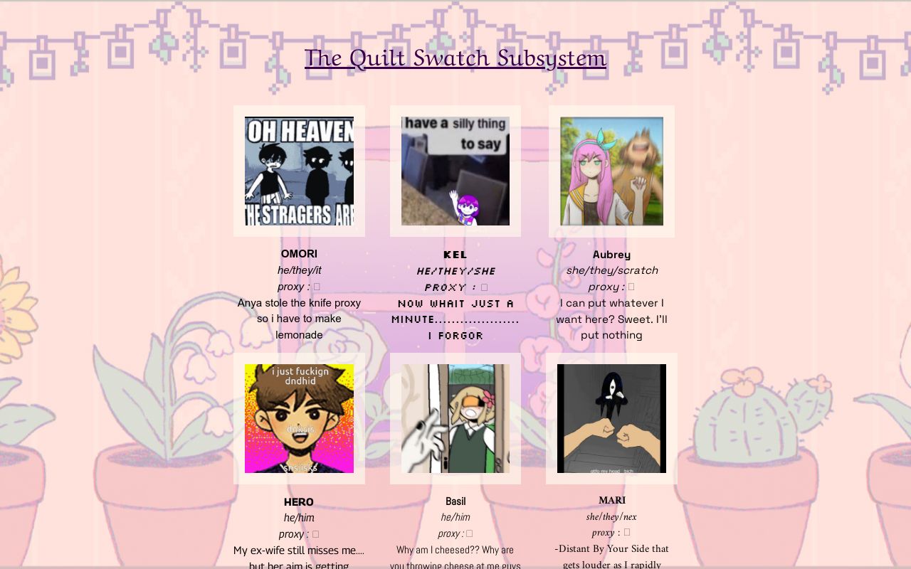 The Quilt Swatch Subsystem